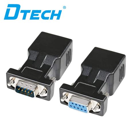 Dtech Rs232 Db9 To Rj45 Serial Adapter Db 9 Female Rj 45 And Db9 Male