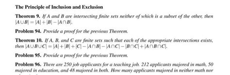 Solved The Principle Of Inclusion And Exclusion Theorem 9