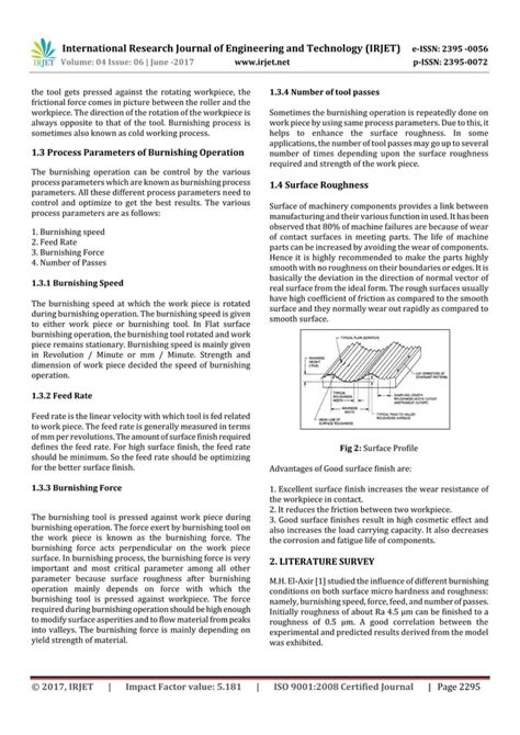 Finite Element Analysis Of Roller Burnishing Process Pdf