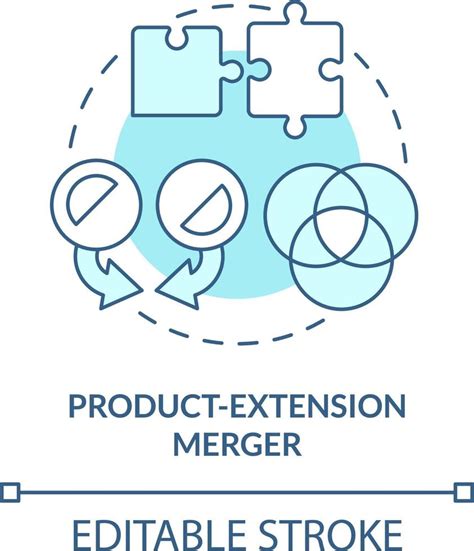 Product Extension Business Merger Turquoise Concept Icon Complementary Products Abstract Idea