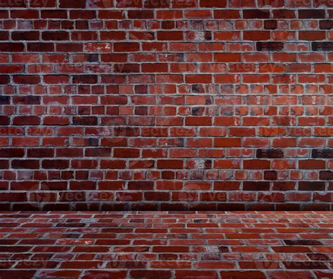 Brick Wall Texture With Floorexterior Wall Of Red Brown Grunge