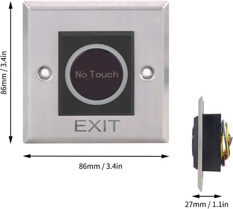 FILFEEL Touchless Infrared Sensor Switch No Touch Door Infrared Sensor Exit Button Switch For