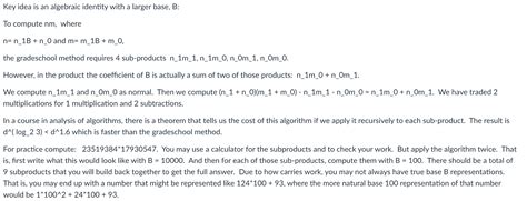 Solved Key Idea Is An Algebraic Identity With A Larger Base