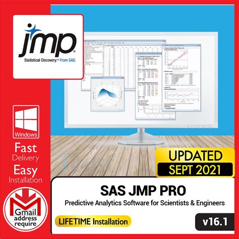 Sas Jmp Pro V16 2 Predictive Analytics Software For Scientists And Engineers [windows X64