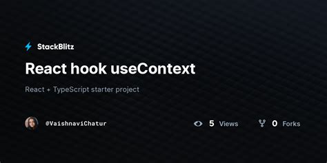 react hook usecontext stackblitz