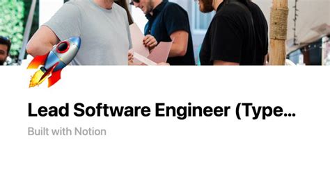 Michael Cockburn On Linkedin Lead Software Engineer Typescriptjavascript Notion