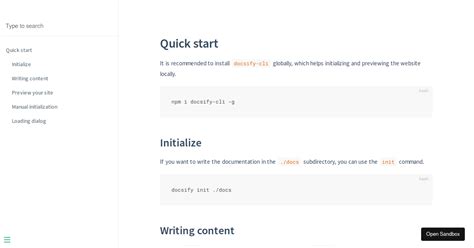 Docsify Demo Codesandbox