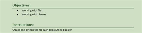 Solved Objectives Working With Files Working With Chegg