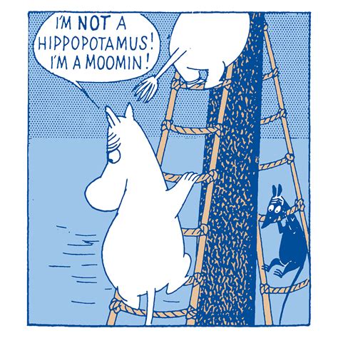 Moomin Square Not Hippopotamus Greeting Card