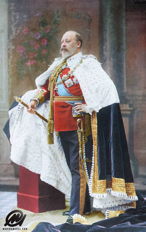 Edward VII At His Coronation 1902 R Colorization