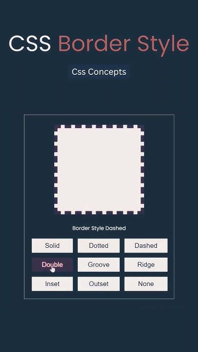 Learn Css Border Style Shorts Shortsfeed Youtube