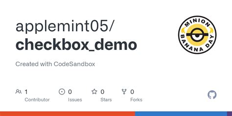 GitHub Applemint05 Checkbox Demo Created With CodeSandbox