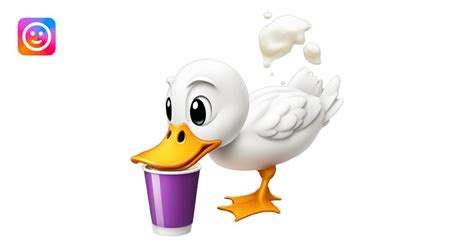 Duck Drinking Grimace Shake Emoji Ai Emoji Generator