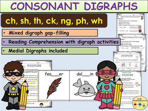 Consonant Digraphs Worksheets And Reading Comprehension Teaching Resources