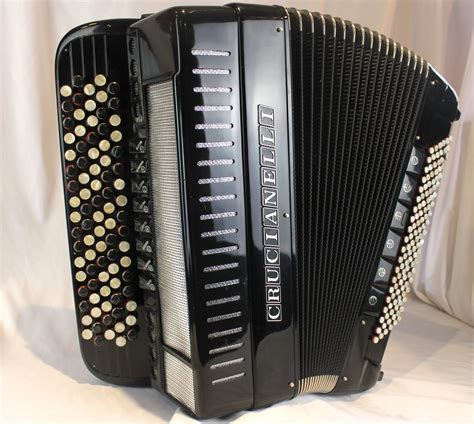6385 Black Crucianelli Chromatic Button Accordion C System Lmm 87 120