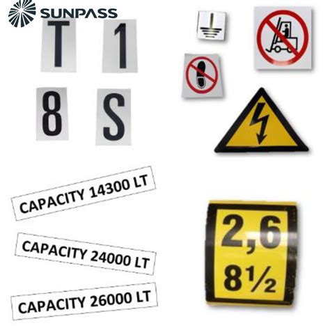 Sunpass Decals And Labels Data Plates For Iso Tank Container Spare Parts Accessories Iso Tank