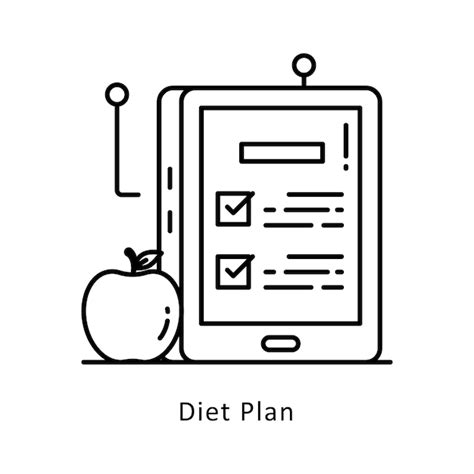 Premium Vector Diet Plan Vector Outline Icon Style Illustration Symbol On White Background Eps
