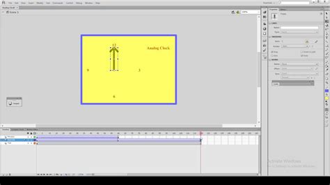 How To Create A Simple Analog Clock Using Adobe Flash Professional Cs3 Cc Youtube