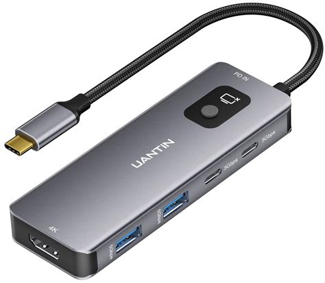 Amazon Com Uantin Usb C Hub In Usb C Hub Multiport Adapter With Usbc To K Hdmi Usb A