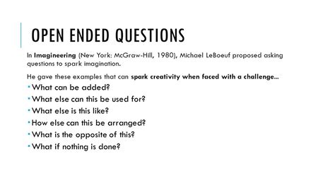 What Is Open Ended And Example Leia Aqui What Is A Good Example Of