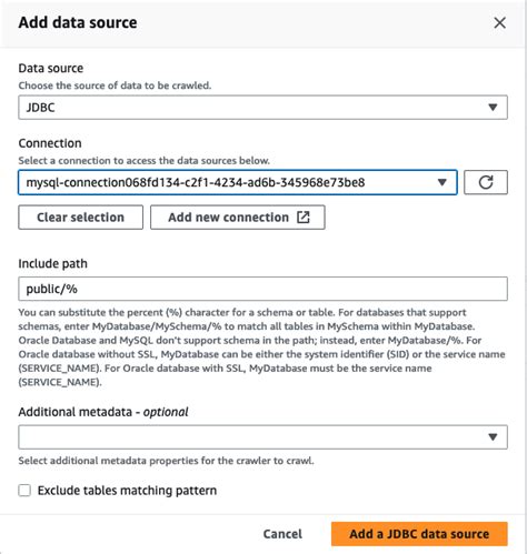 Adding A Jdbc Connection Using Your Own Jdbc Drivers Aws Glue