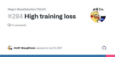 High Training Loss · Issue 284 · Megvii Basedetectionyolox · Github