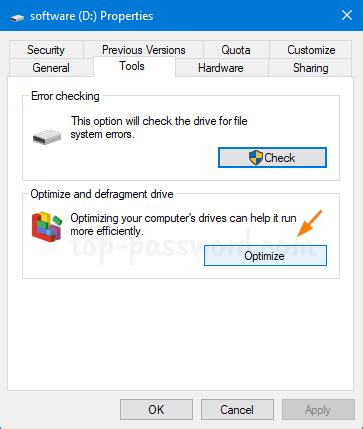Optimize Drives Defrag