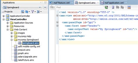 Oracle Jdeveloper 12c 1213 Tutorials Developing A Custom Springboard For A Maf Application