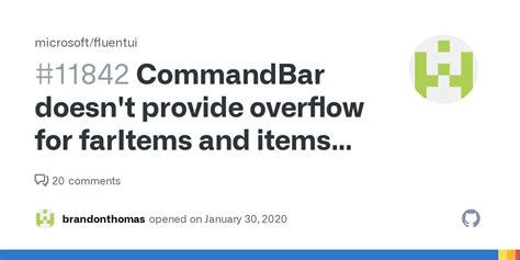 Commandbar Doesnt Provide Overflow For Faritems And Items Cut Off At