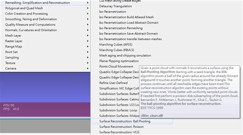 Opencv 的研究筆記 Point Cloud To Mesh Reconstruction Meshlab