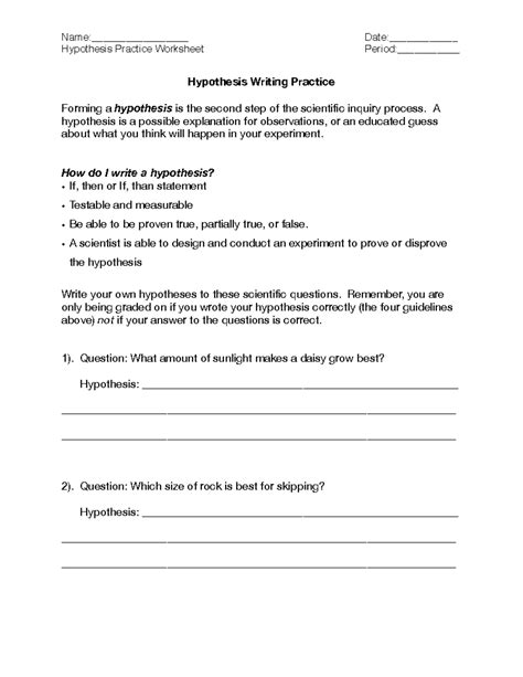 Hypothesis HW Help With MS Level Skills Not Taught Due To COVID 19 Name