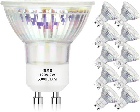 Dimmable Gu Led Spotlight Bulbs W W W Equivalent Daylight White K Gu Track Light
