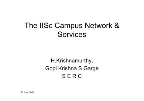 Overview Of Campus Network Internet Connectivity And
