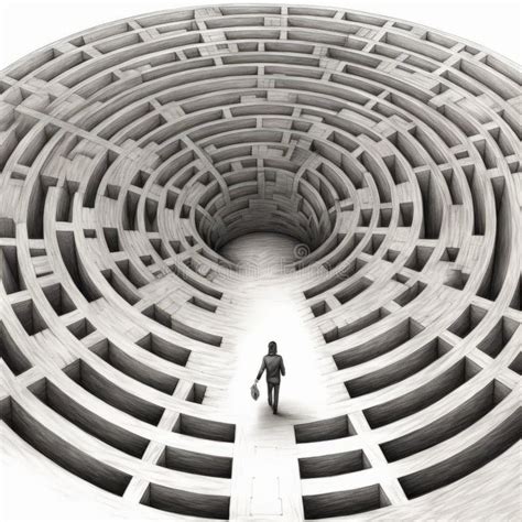 Navigating The Labyrinth Of The Mind Stock Illustration Illustration Of Victor Introspection