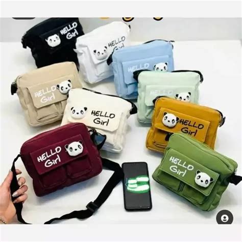 خرید و قیمت کیف دوشی دخترانه و زنانه کیوت پاندا بسیار جادار و شیک