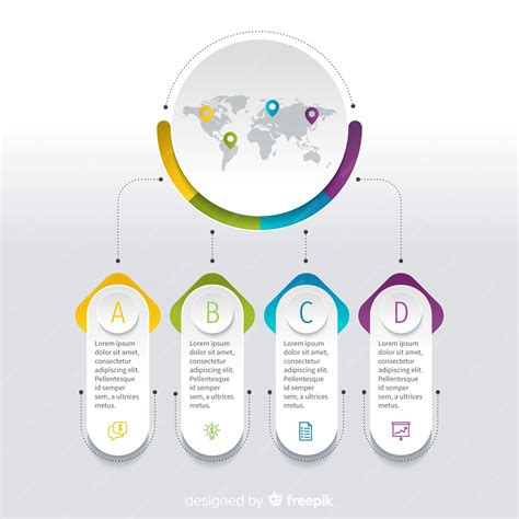 인포 그래픽 데이터 템플릿 무료 벡터