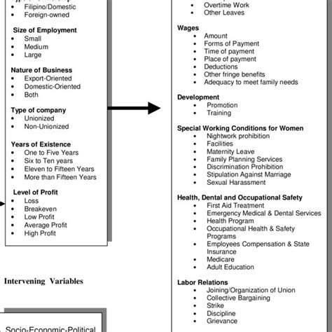 operational framework independent variables dependent variables
