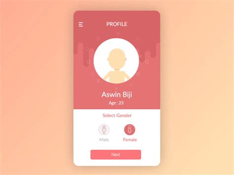Gender Selection For Gym App By Aswin Biji On Dribbble