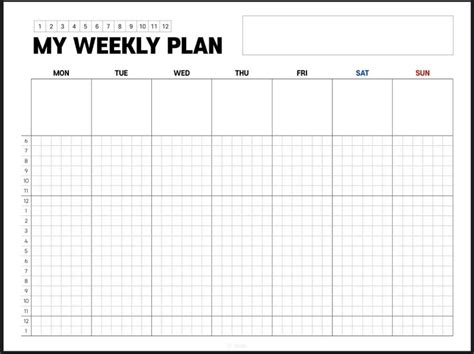 Goodnotes Weekly Planner 굿노트 심플 위클리 스터디 플래너 속지 공유 Libreta De