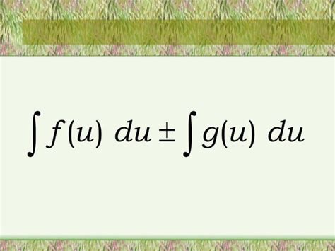 Integral Rules Ppt Integral Rules Ppt