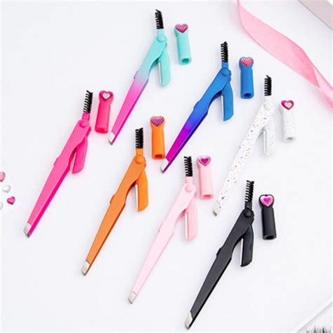 Badu Bg 3 в 1 Високопрецизни пинсети за вежди Професионален тример за вежди с четка Щипки за