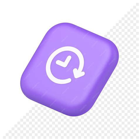 Premium Psd Clock In Circle Arrow Button Time Countdown Deadline Chronometer Symbol