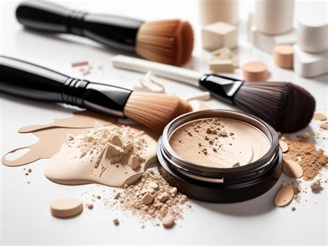 Premium Photo Flawless Canvas Liquid Foundations Makeup Brush