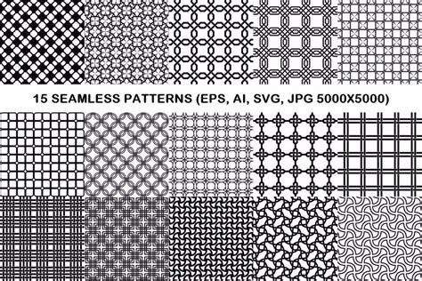 15 Seamless Grid Patterns Eps Ai Svg  9725