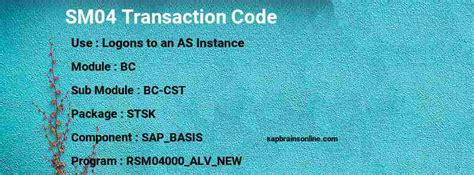 SM04 SAP Tcode For User List