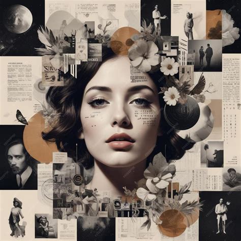 Visually Striking Digital Collage Blending Dynamic And Artistic Visual