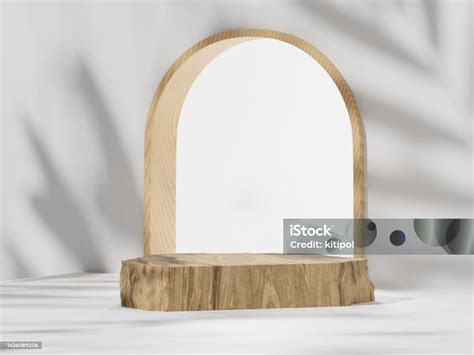 잎 그림자가있는 프리미엄 연단 디스플레이 화장품 또는 미용 제품 프로모션 모형 자연석 계단 받침대 트렌디 한 미니멀리스트 배너 3d 렌더링 일러스트레이션 0명에 대한 스톡