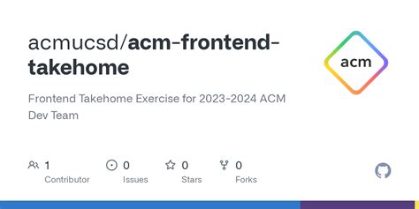 Github Acmucsdacm Frontend Takehome Frontend Takehome Exercise For