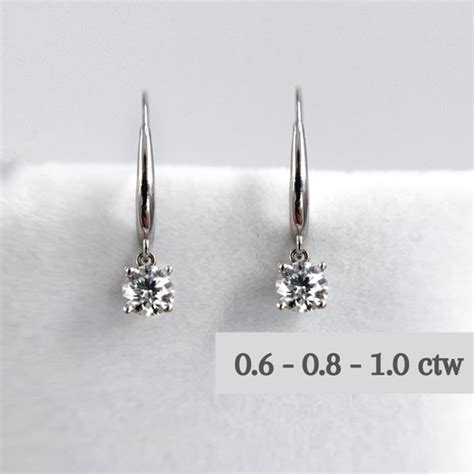 Lab Grown Diamond Drop Earrings Real Diamond Earrings Etsy