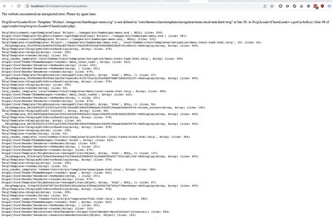 Twig Security Fix In 2153 Causes Wsod On Admin Pages Using Gin Theme With The Error Template